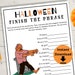 Halloween Finish the Phrase Word Game - Kids Halloween Party Game ...