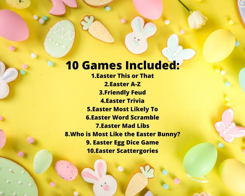 Easter Game Bundle Easter Family Game Pack, Easter Activities, Easter ...