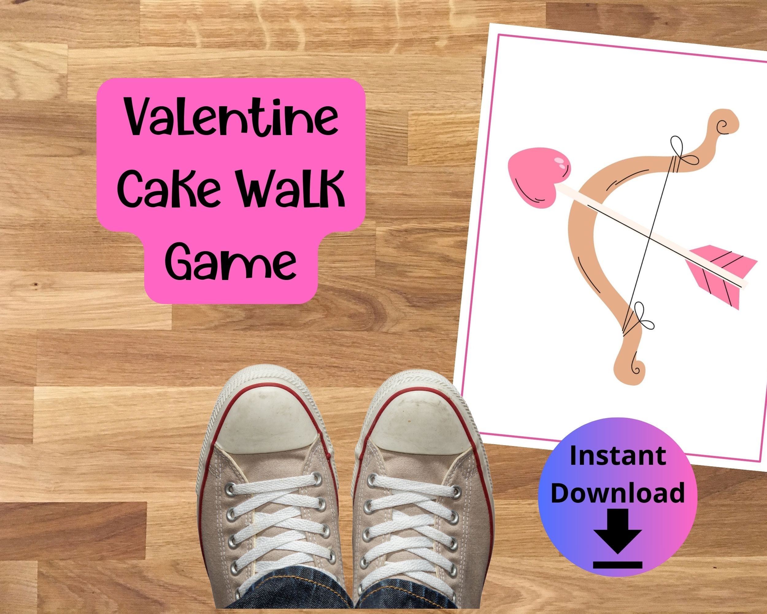 Valentine Cake Walk - Printable Cake Walk, Kids Valentine's Day Game ...