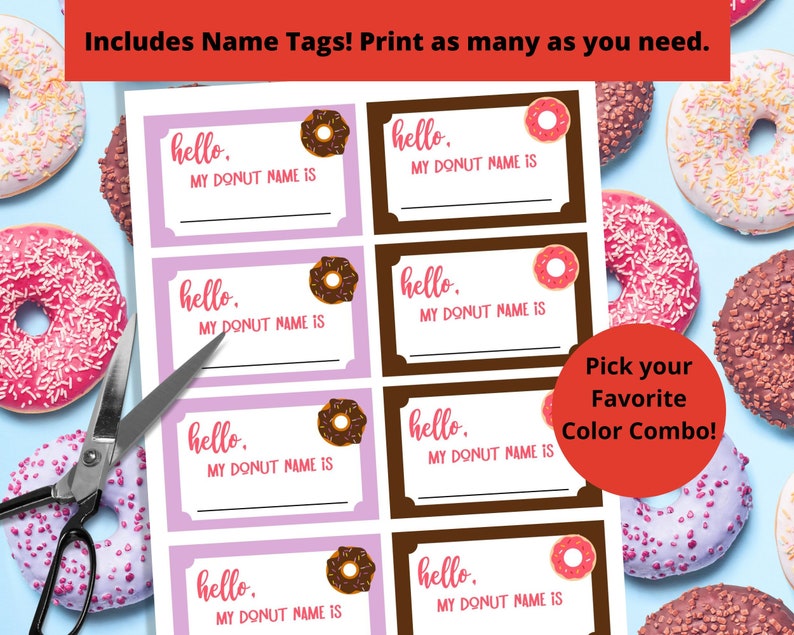 What's Your Donut Name Game - Name Generator, Donut Birthday Party ...