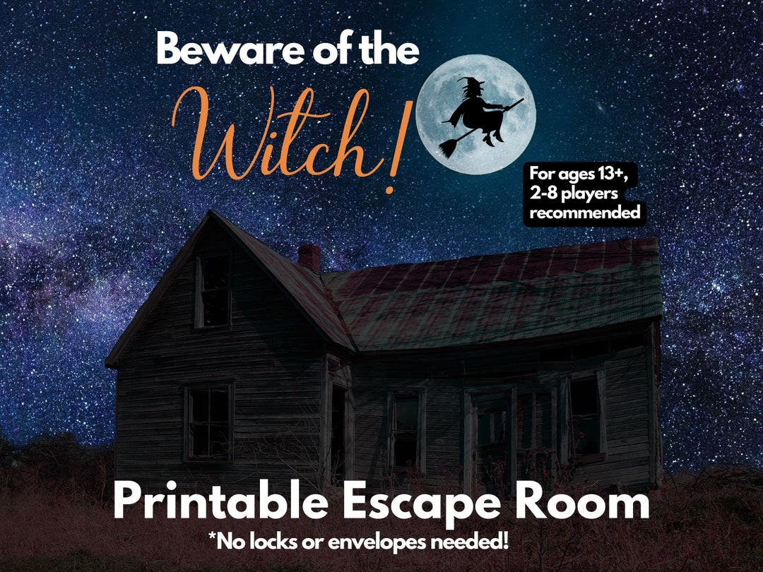 Halloween Escape Room - Witch Party Game, Escape Room Kit, Printable ...