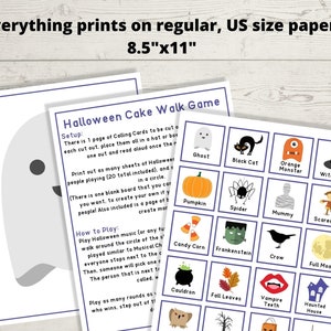 Halloween Cake Walk - Printable Cake Walk, Halloween Activity, Kids ...
