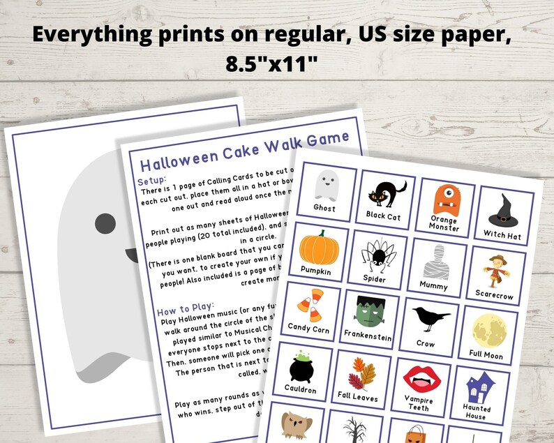 Halloween Cake Walk - Printable Cake Walk, Halloween Activity, Kids ...