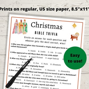 Christmas Bible Trivia - Bible Trivia, Christmas Trivia Game, Youth ...