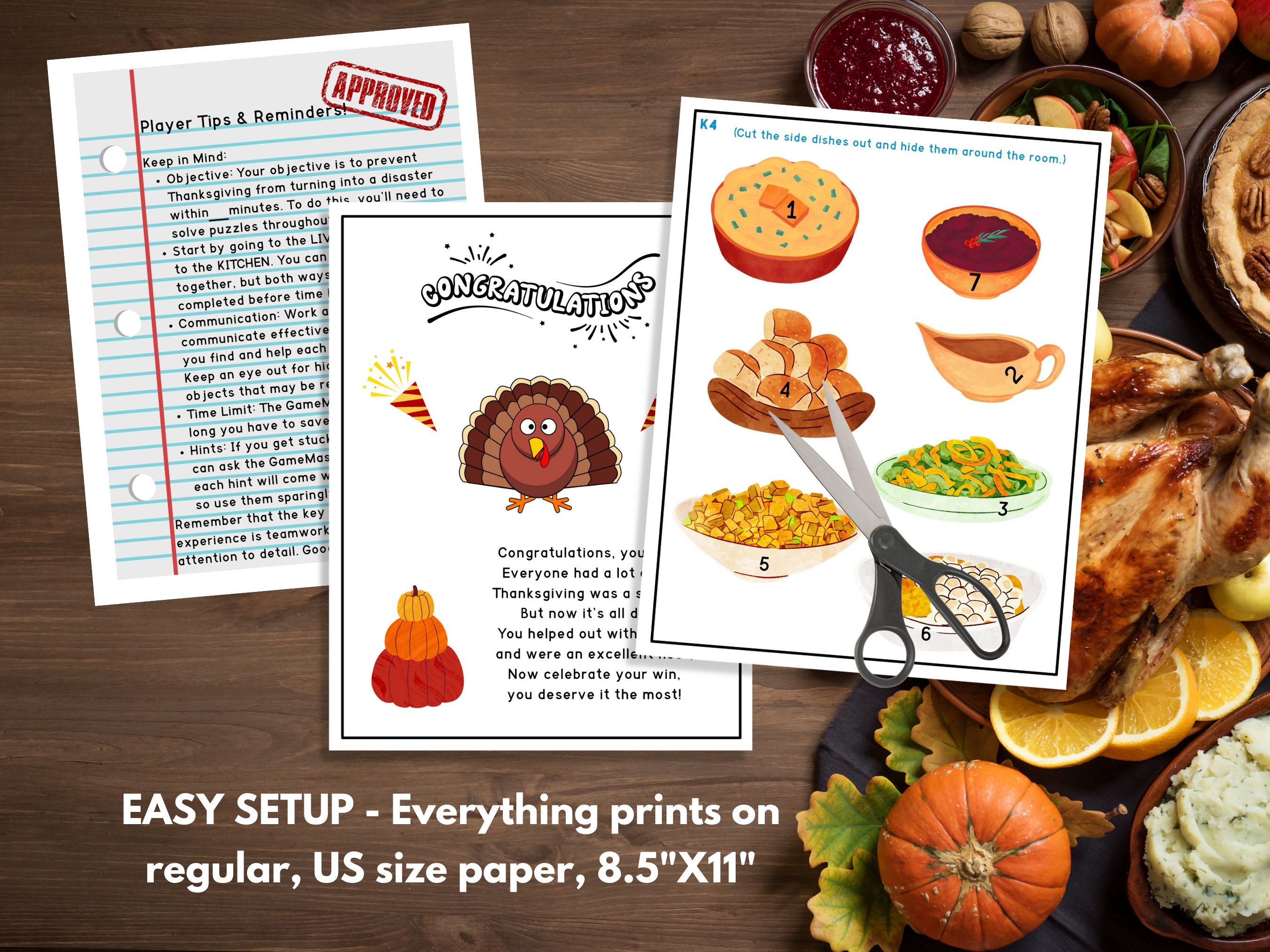 Thanksgiving Escape Room Escape Room for Adults Teens Family, Escape ...