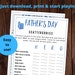 Father's Day Scattergories Game Printable Father's Day Word Games, Dad ...