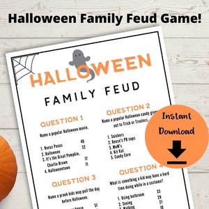 Halloween Family Feud Trivia Game Halloween Games, Halloween Family ...
