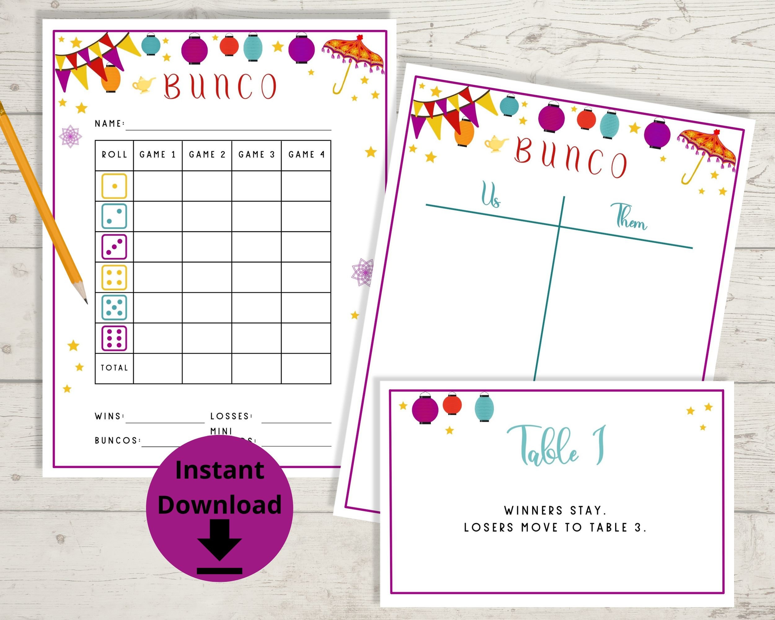 Diwali Bunco - Deepavali Bunco Printables, Bunco Game, Bunco Table ...