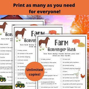 Farm Scavenger Hunt - Farm Treasure Hunt, Farm Games, Farm Animal Hunt ...