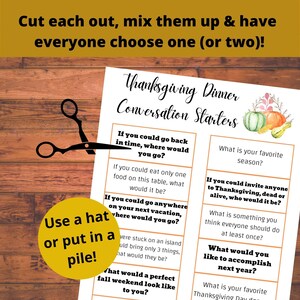 Thanksgiving Conversation Starters - Game for Friendsgiving, Ice ...