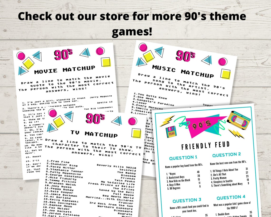 Class Reunion Game Bundle High School Reunion Games Class - Etsy