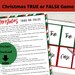 Christmas Trivia True or False Game - Fact or Fiction, Christmas Eve ...