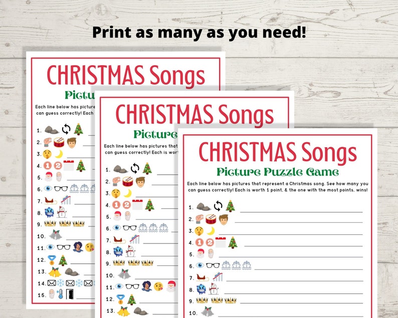 Christmas Emoji Game - Christmas Carols Game, Christmas Song Riddles ...