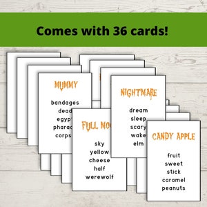 Taboo Halloween Game - Halloween Forbidden Words, Printable Halloween ...