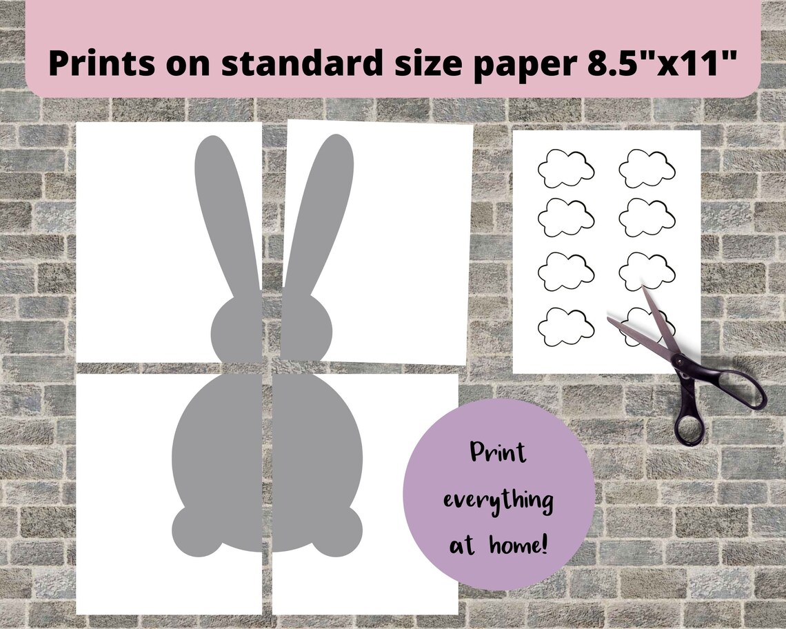 Pin the Tail on the Bunny Children's Game Easter Game - Etsy