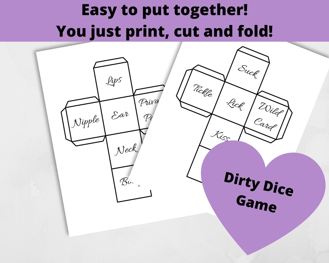 Dirty Dice, Naughty Dice, Adult Games, Mature Game, Printable Couples ...