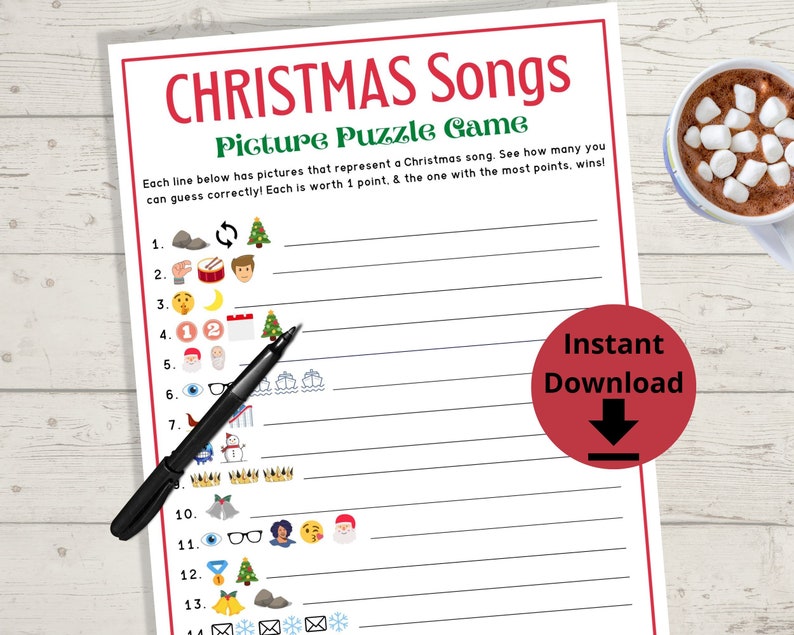 Christmas Emoji Game - Christmas Carols Game, Christmas Song Riddles ...