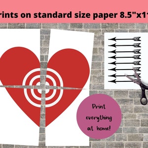 Pin the Arrow on the Heart Children's Game - Valentine's Day Classroom ...