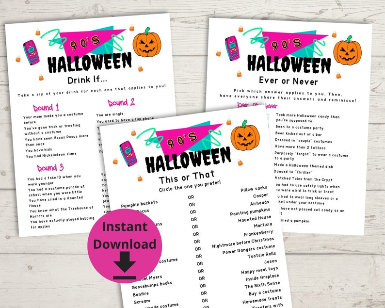 90s Halloween Party Games - 90's Halloween Party, Retro Halloween Party ...