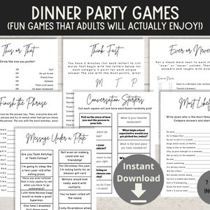 Dinner Party Games Icebreaker Game, Adult Dinner Game, Message Under a ...