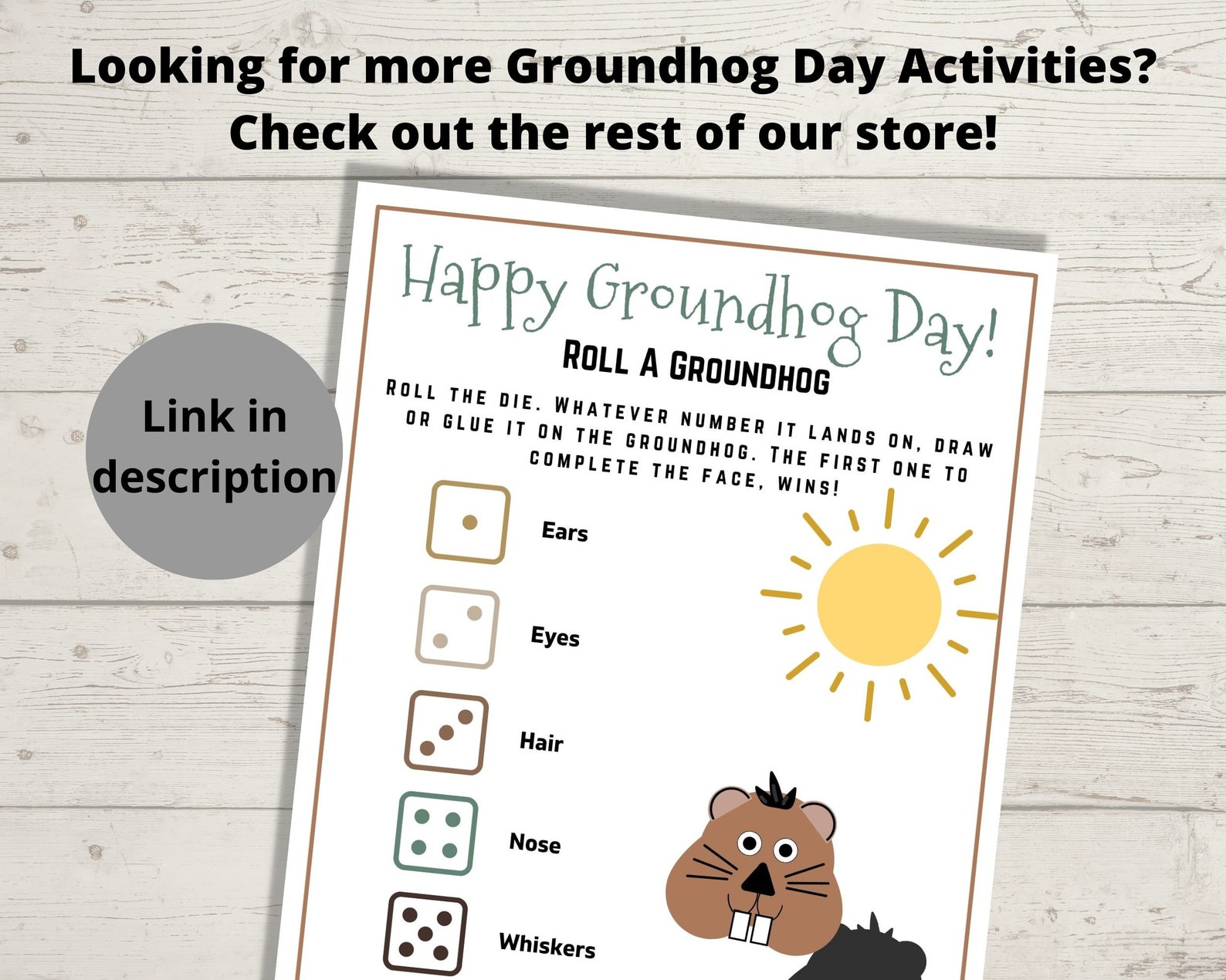 Groundhog Day Trivia Game Groundhog Day Activity, Ground Hog Day Quiz ...