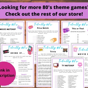 80's Party Games - This or That Game, 80s Themed Game, 50th or 40th ...