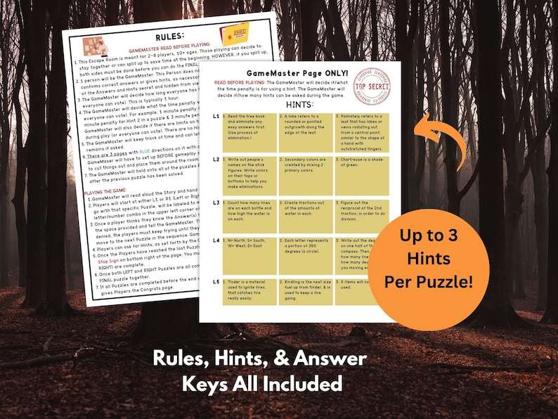 Camping Themed Escape Room - Outdoors Escape Room, Escape Room for ...