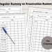 Rummy Score Sheets - Frustration Rummy Score Cards, Gin Rummy Scoring ...