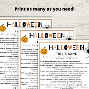 Halloween Trivia - Halloween Quiz, Halloween Party Game, Halloween ...