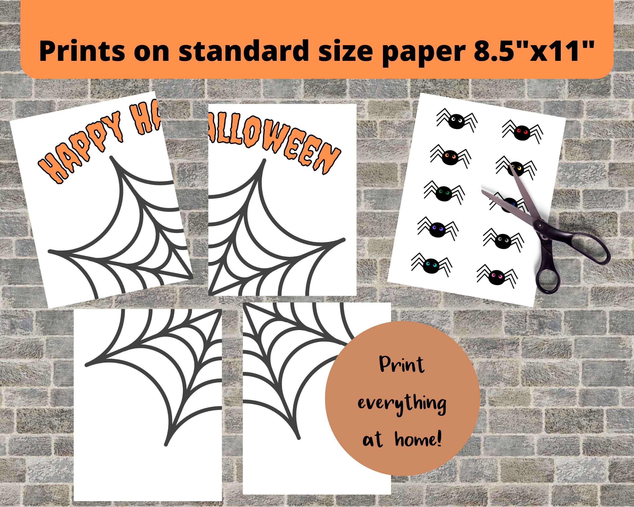 Pin the Spider on the Spider Web Game - Halloween Birthday Party Games ...