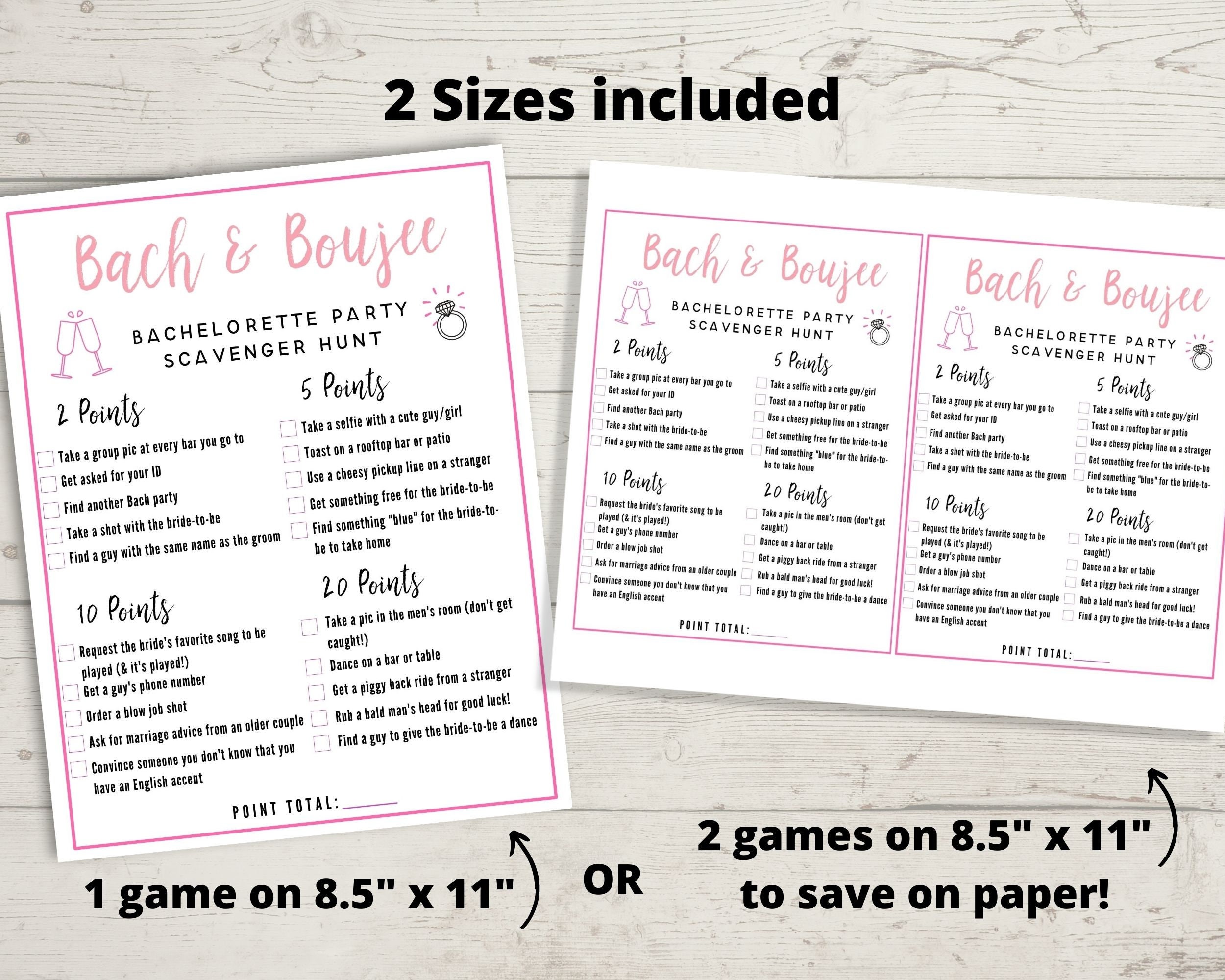 Bach and Boujee Bachelorette Party Scavenger Hunt Game - Printable Bach ...