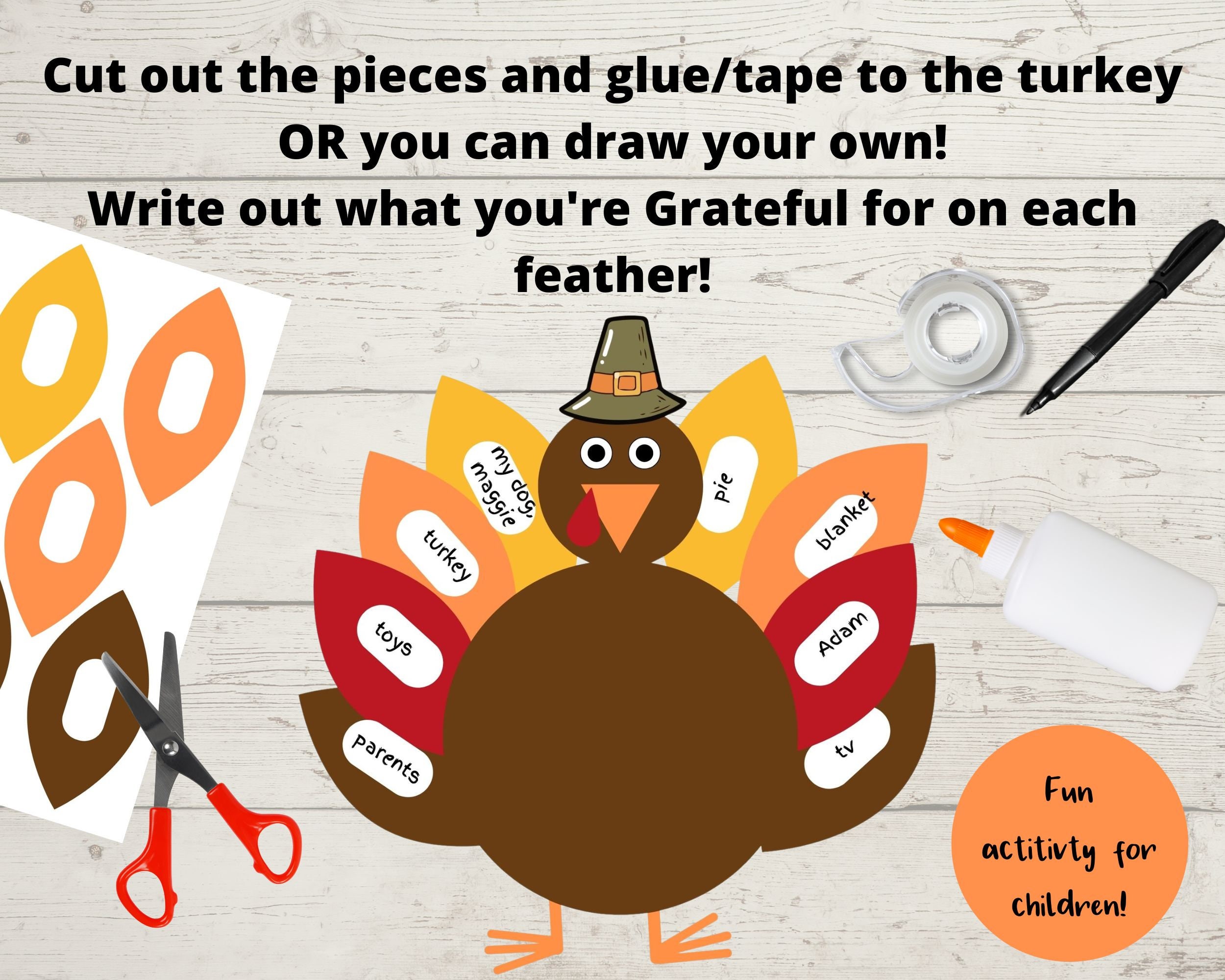 Gratitude Game Roll a Turkey Game, Turkey Printable, Thanksgiving Game ...