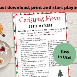 Christmas Movie Trivia - Quote Match, Match the Movie Quote, Guess the ...
