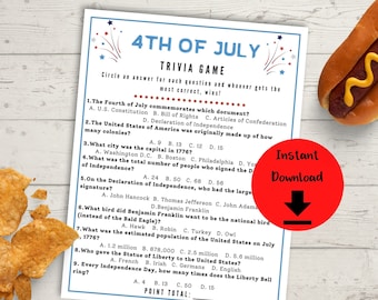 4th of July Family Feud Trivia Game - 4th of July Games, Fourth of July ...