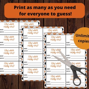 Halloween Candy Guessing Game - Candy Corn Guessing Game, Halloween ...