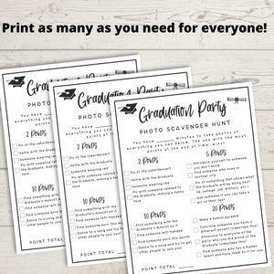 Graduation Scavenger Hunt - Graduation Party Game 2024, Photo Scavenger ...