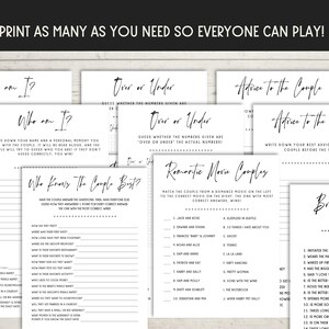 Couples Shower Games - Coed Shower Games, Wedding Shower Bundle, Jack ...