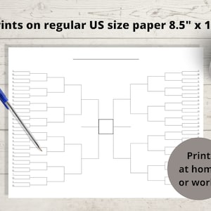 64 Team Tournament Bracket Print Out - Tournament Bracket Printable ...