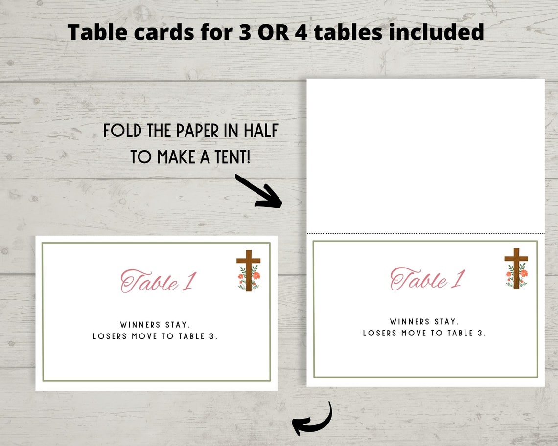 Easter Bunco - Bunco Printables, Bunco Game, Bunco Table Numbers, March ...
