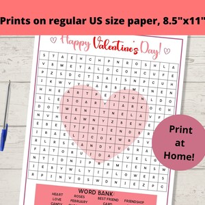 Valentine Word Search Game - Valentine's Day Classroom Activity ...