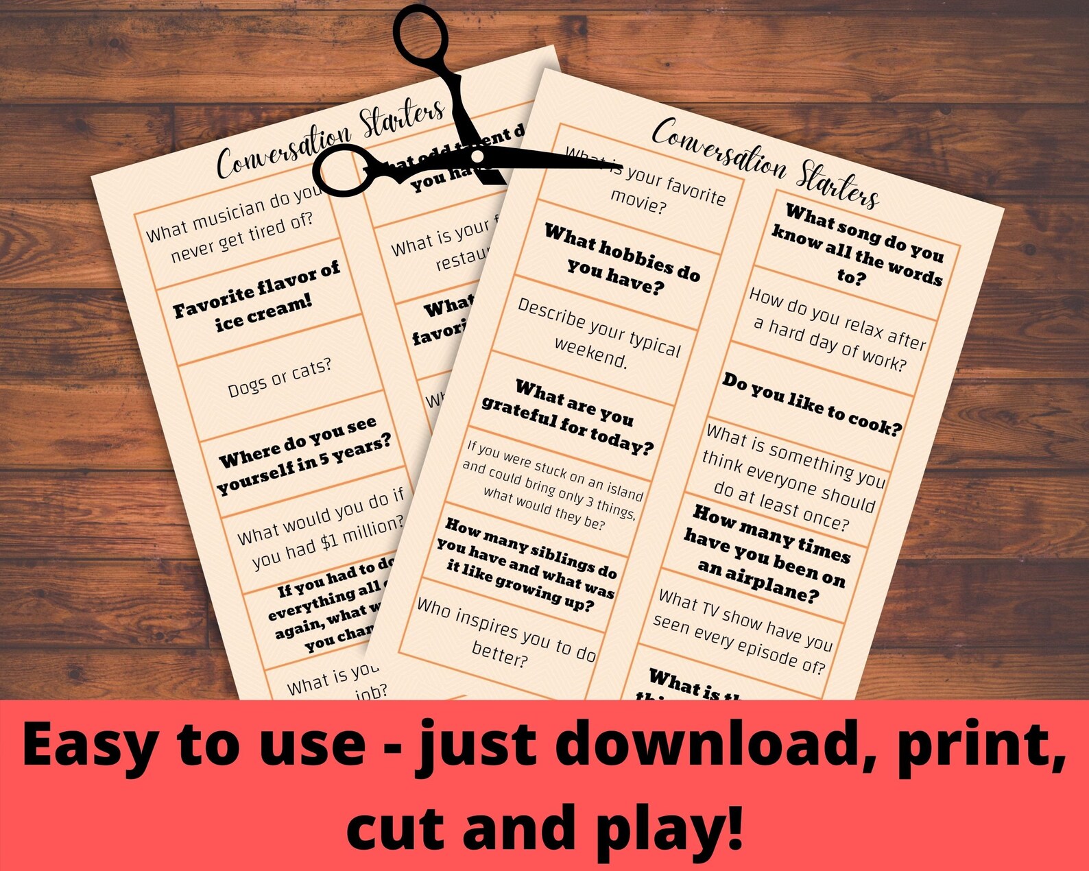 Conversation Starter Cards, Conversation Starters for Women ...