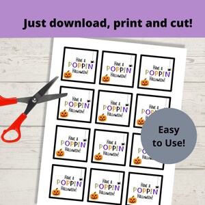 Halloween Pop It Tags - Have a Poppin Halloween Gift Tags, Hallloween ...