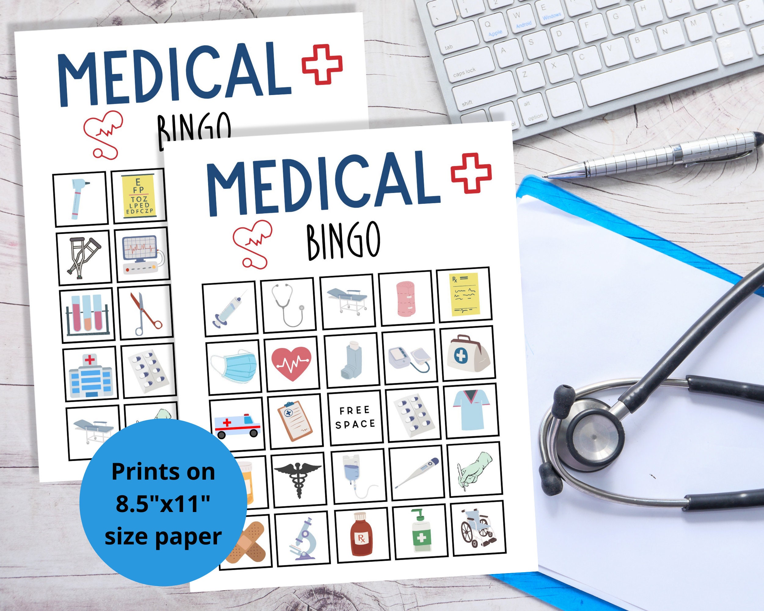 Medical Bingo Game - Nurse Appreciation Week, Nurse Graduation Game ...
