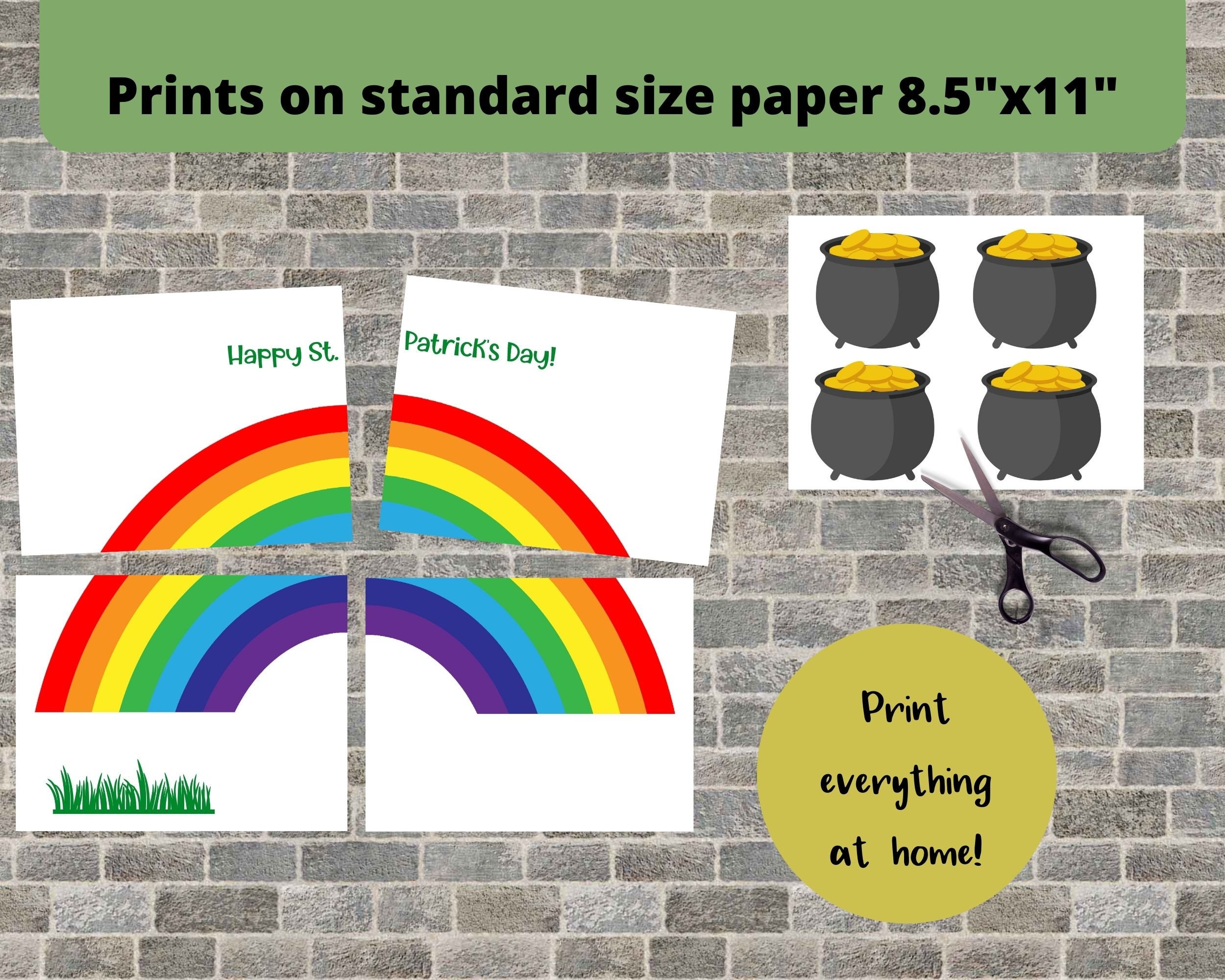 Pin the Pot of Gold to the End of the Rainbow Children's Game - St ...