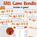 Fall Game Bundle Autumn Games Bundle, Fall Activites for Kids and ...