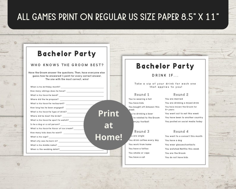 Bachelor Party Games Bundle Pack Stag Do Games Bachelor - Etsy