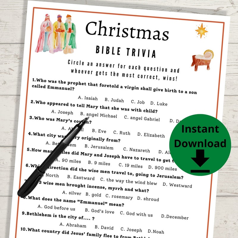 Christian Christmas Games - Etsy