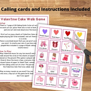 Valentine Cake Walk - Printable Cake Walk, Kids Valentine's Day Game ...