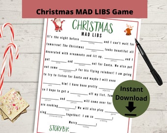 Christmas Party Mad Lib - Etsy