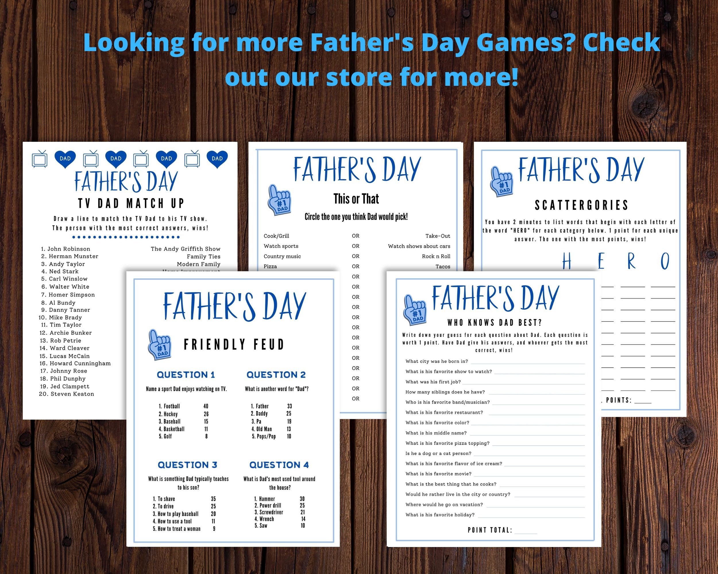 Dad Jokes Fathers Day Game Fathers Day Trivia Dad Jokes - Etsy